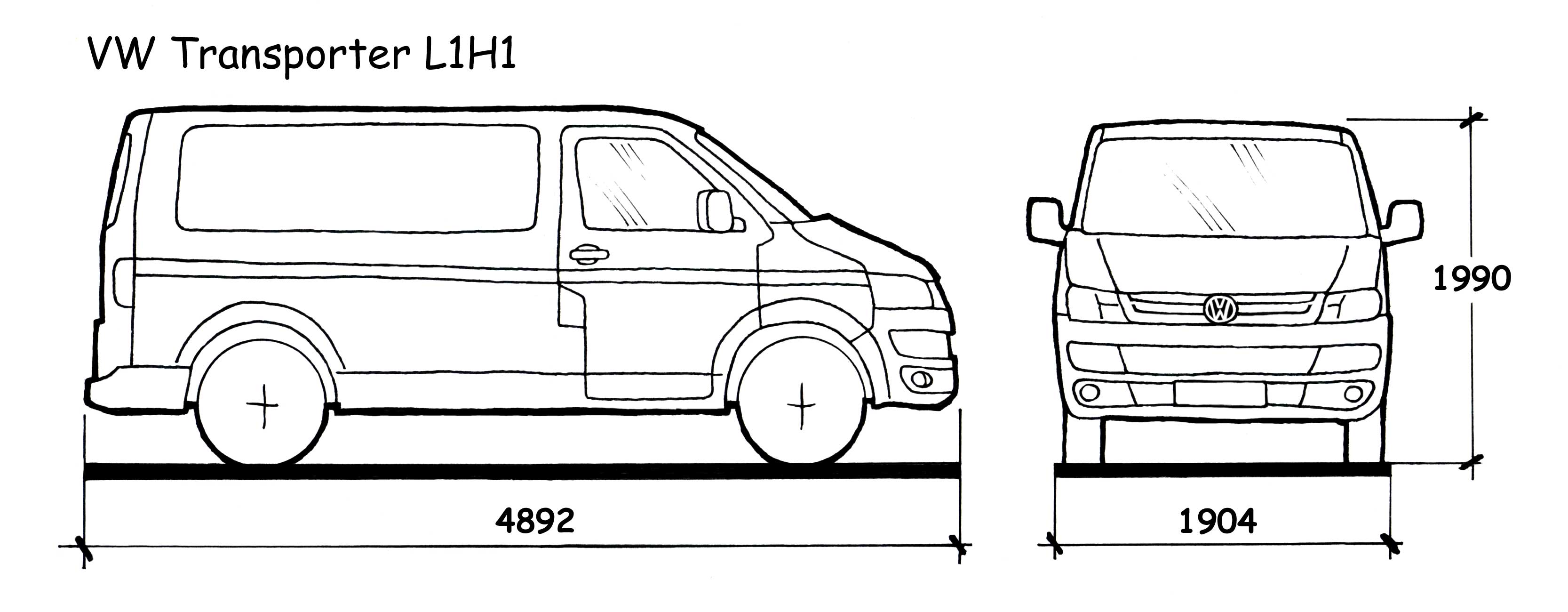 Vw Transporter T4 - Free Colouring Pages